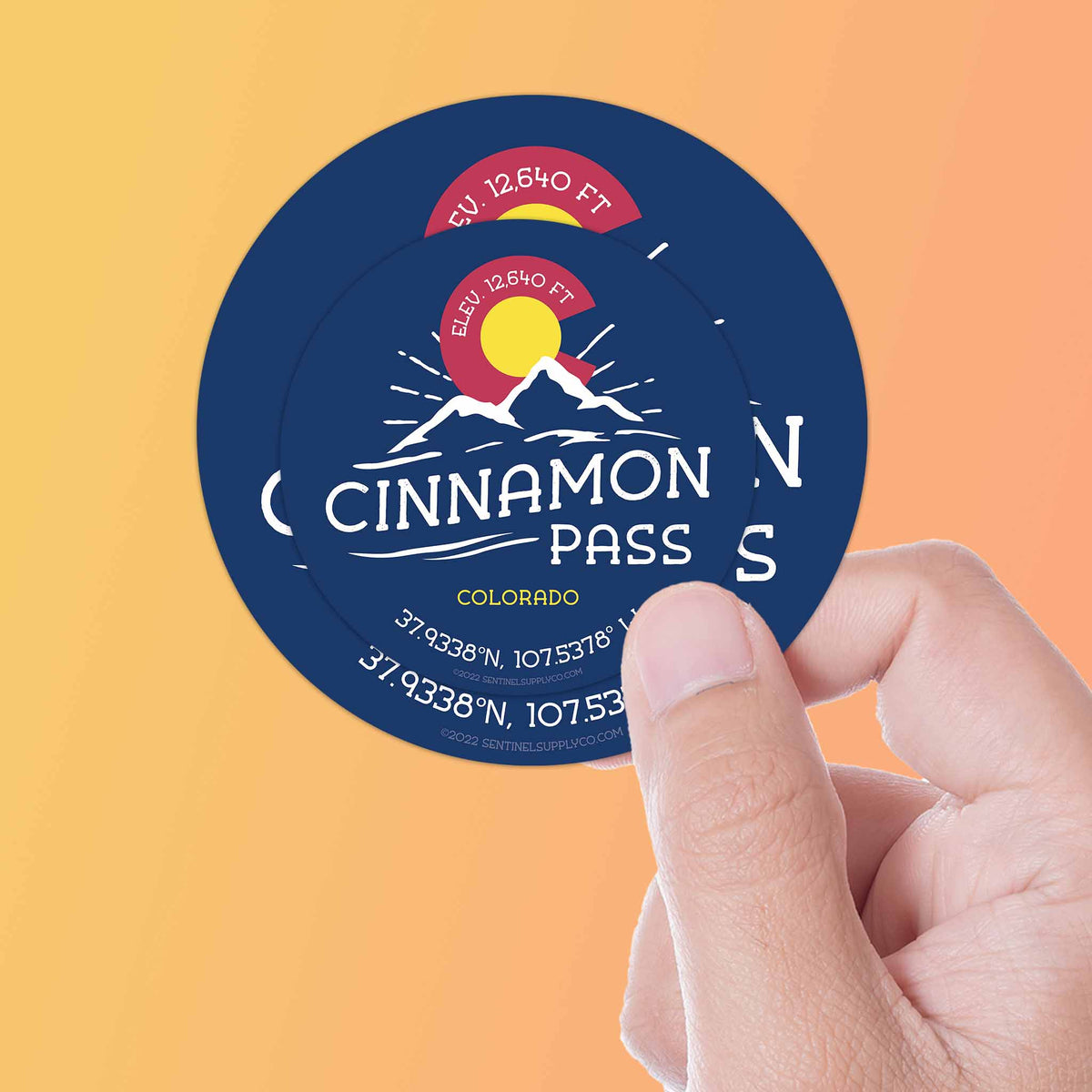 Cinnamon Pass CO Stickers - Colorado Mountain Pass Decals – Sentinel Supply