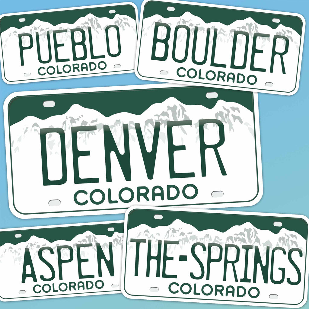 Colorado License Plate Stickers for Hydroflask Water Bottle & Laptop ...