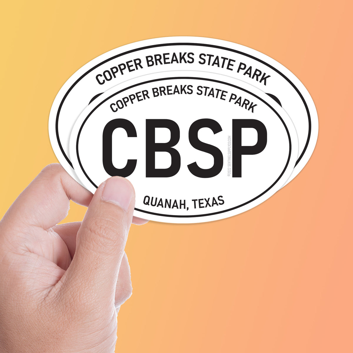 Copper Breaks State Park White Oval Bumper Sticker - Texas Decals for ...