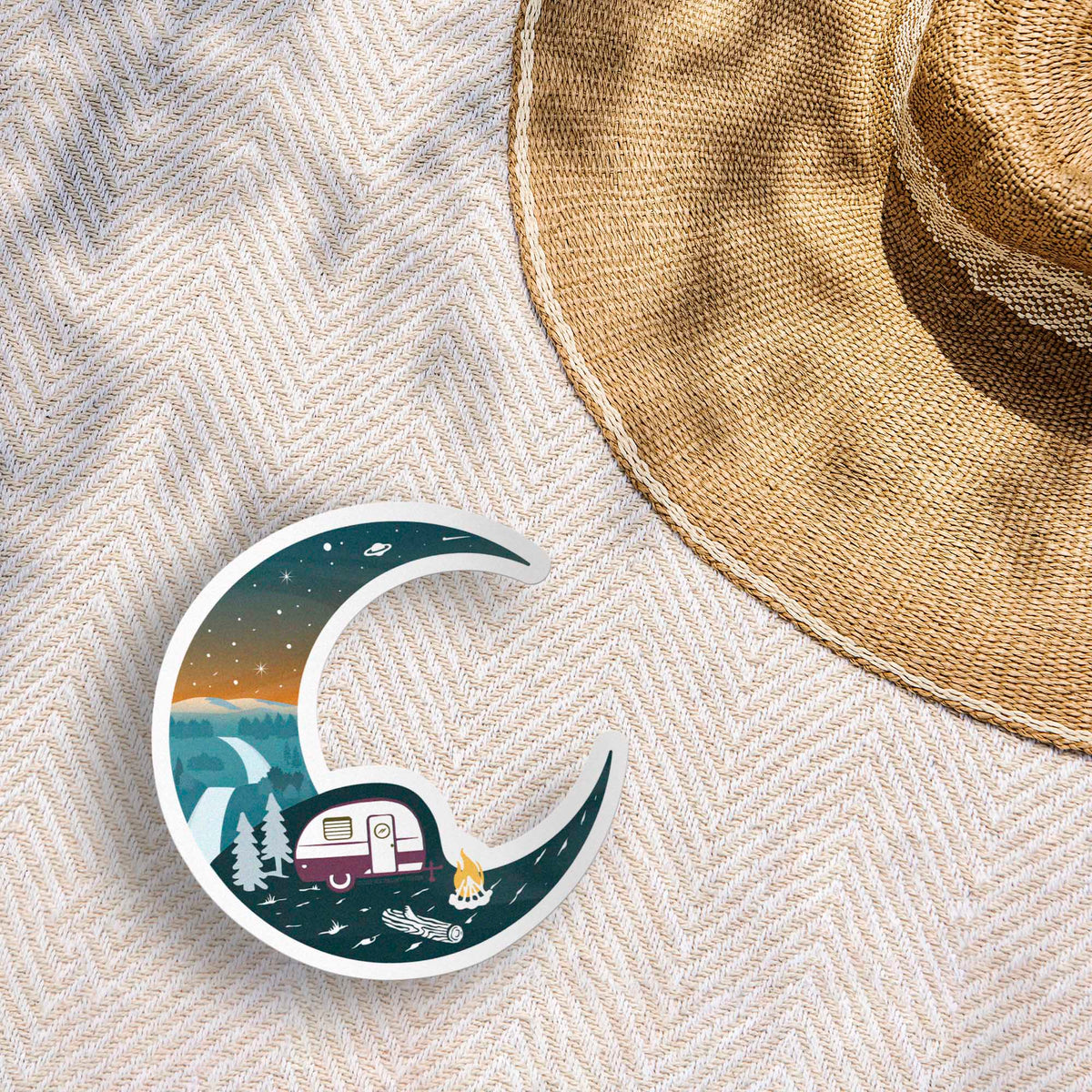 Half Moon Forest Hills Camping Sticker – Sentinel Supply