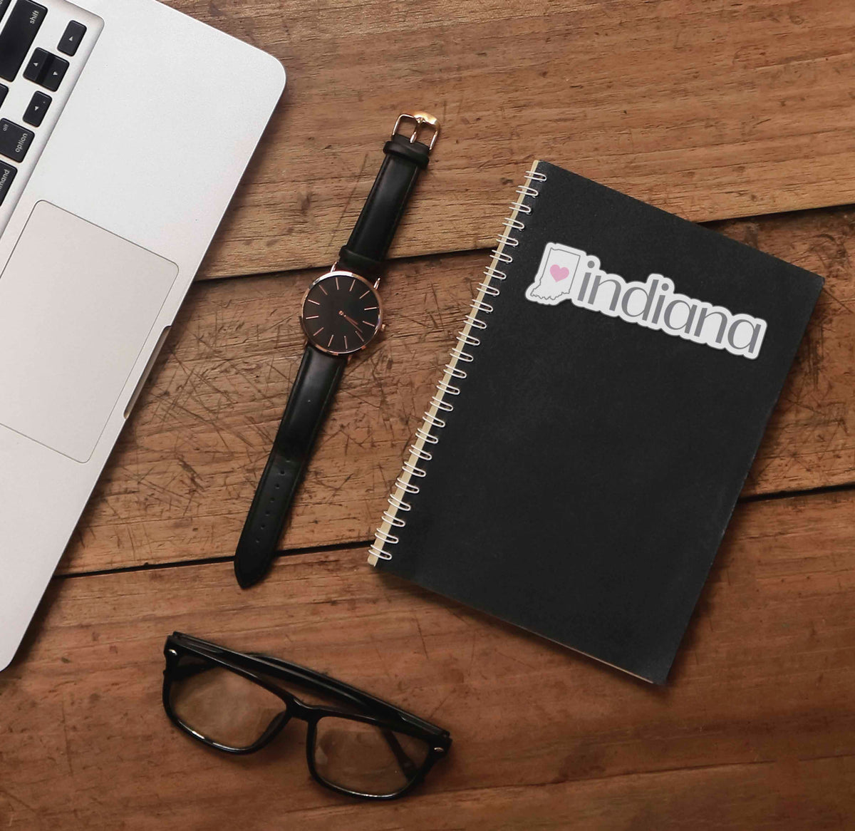 Indiana Heart Sticker - Cute State Shape Midwest Bumper Decals, IN Love ...