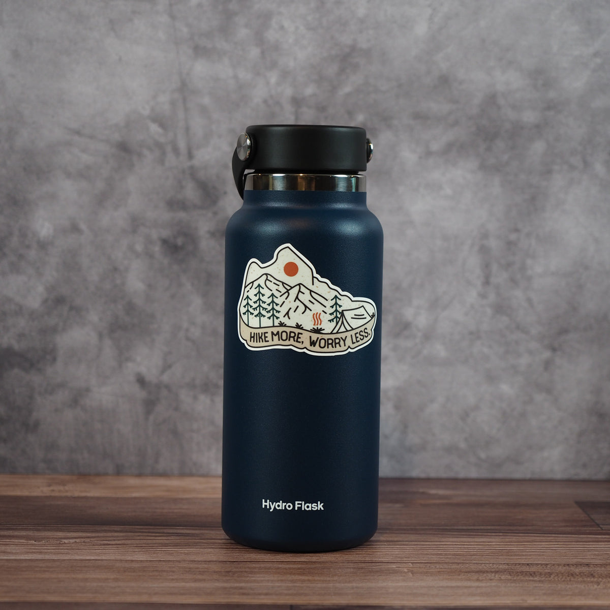 Hike More, Worry Less Sticker – Sentinel Supply