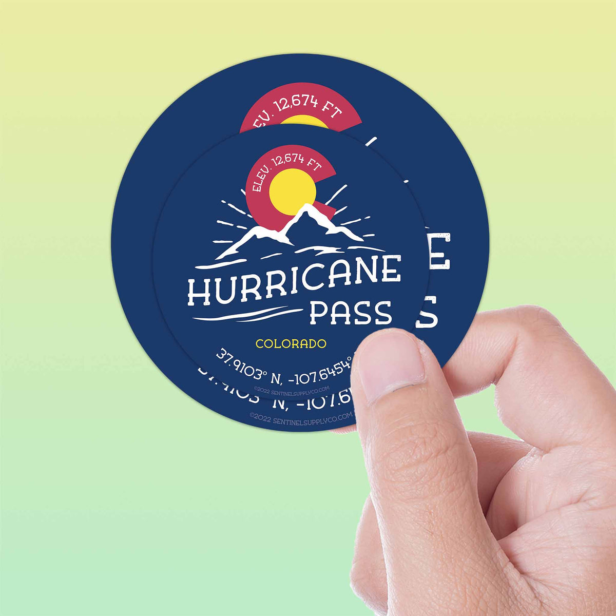 Hurricane Pass CO Stickers - Colorado Mountain Pass Decals – Sentinel ...