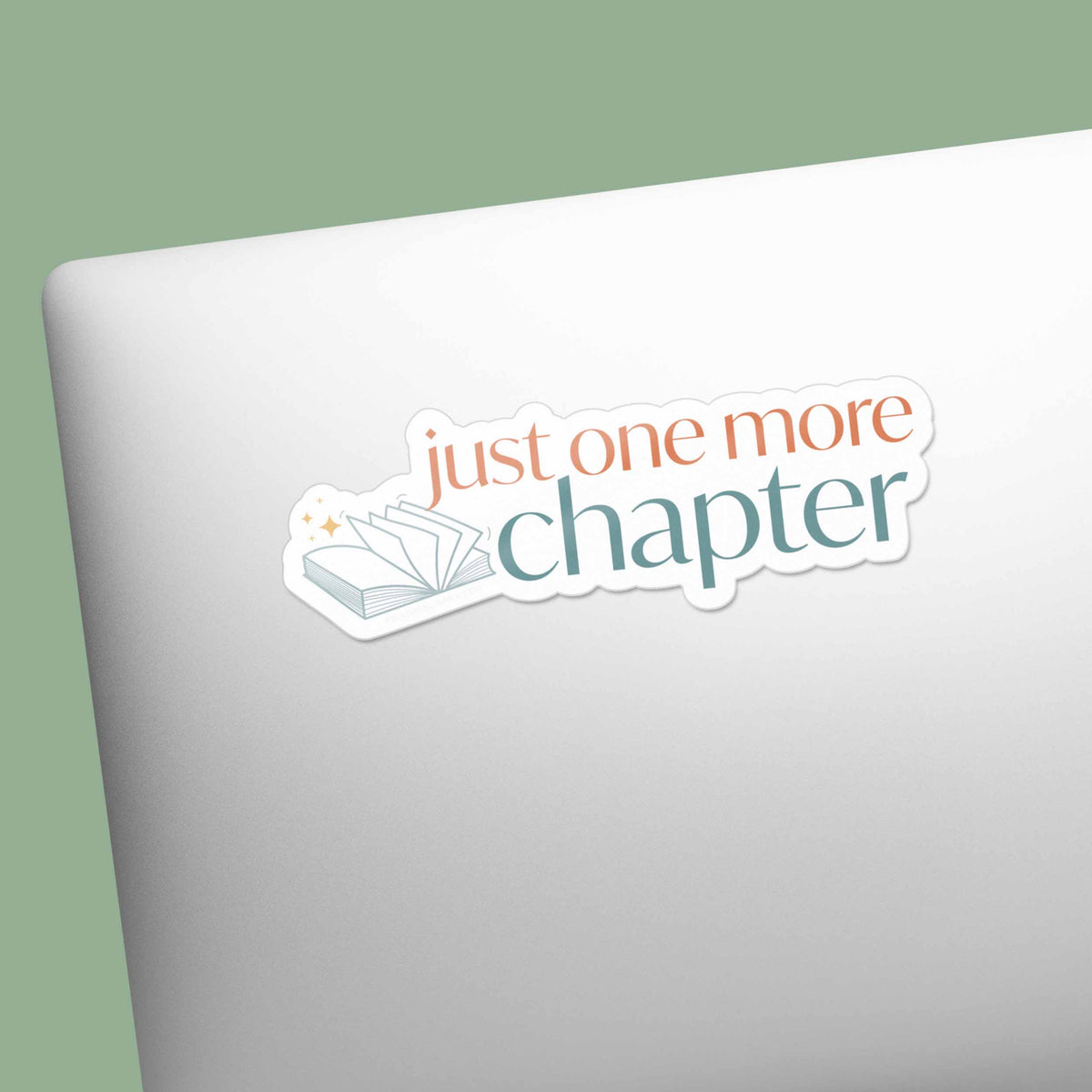 Just One More Chapter Reading Sticker - Funny Book Lover Decal for ...