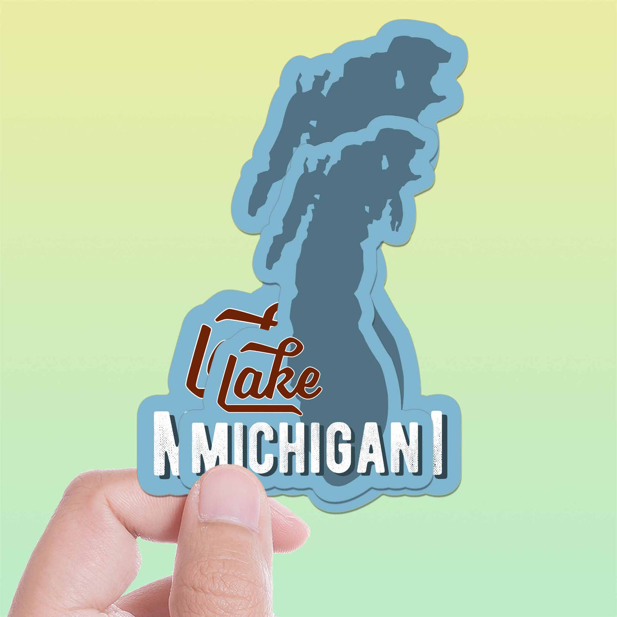 Lake Michigan Bumper Sticker - Cute Great Lakes Wisconsin Decal for ...