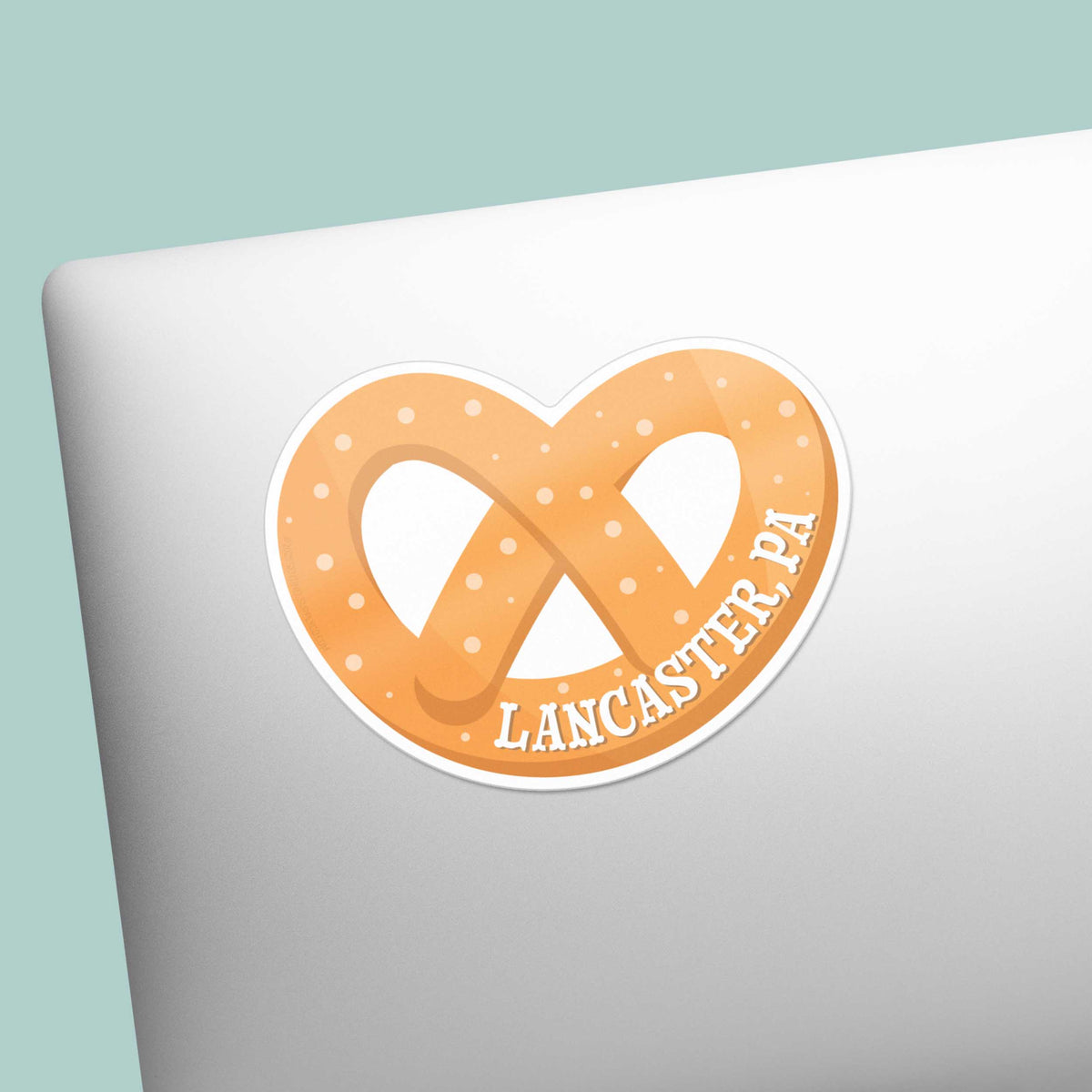 Soft Pretzel Lancaster Sticker, Cute Pennsylvania Decal for Hydroflask ...
