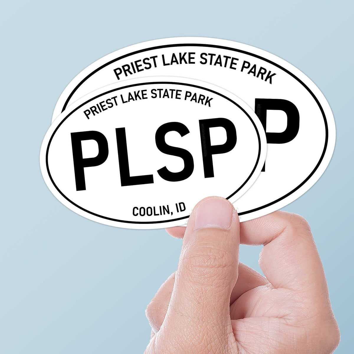 Priest Lake State Park Idaho White Oval Bumper Sticker - North ID ...