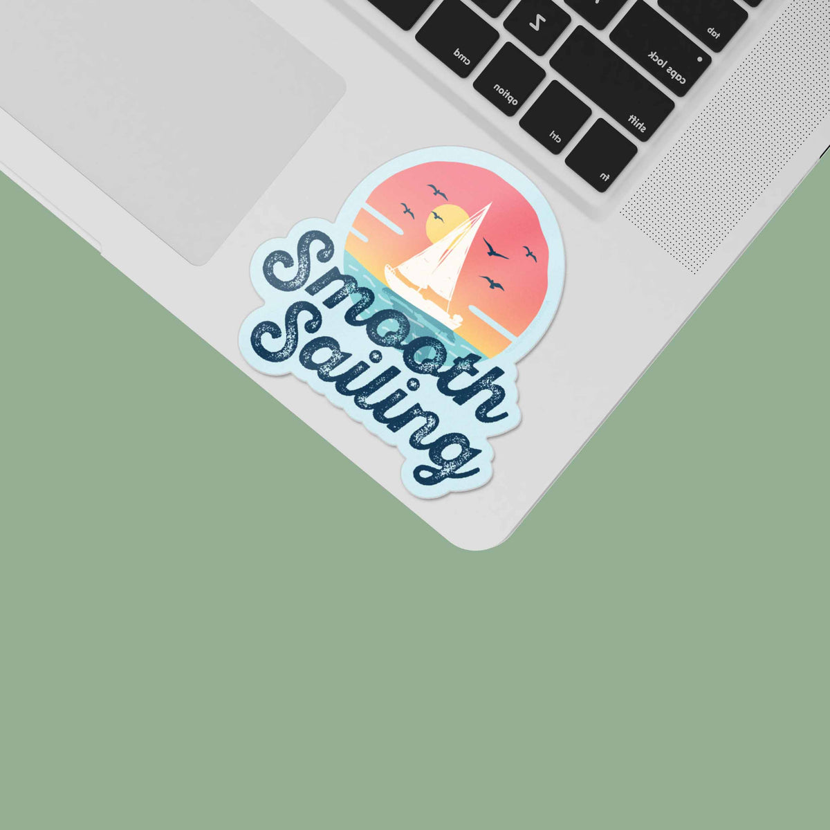 Smooth Sailing Sticker - Cute Retro Beach Decal for Hydroflask ...