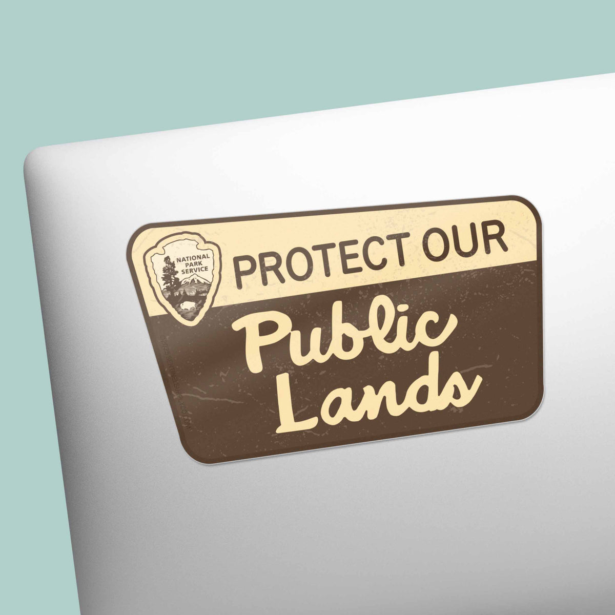 Protect Our Public Lands Sticker, Classic National Park Entrance Sign ...