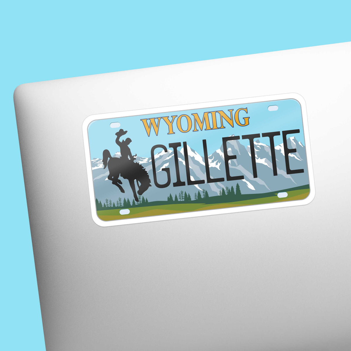 Wyoming License Plate Stickers - Choose Your WY Decal for Laptop ...