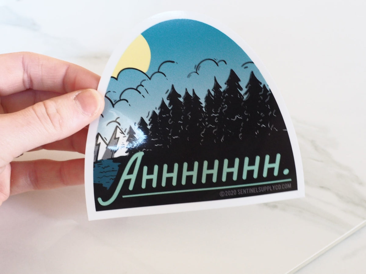 Ahhh Mountain Lake Sticker - Pacific Northwest Nature Decal – Sentinel ...