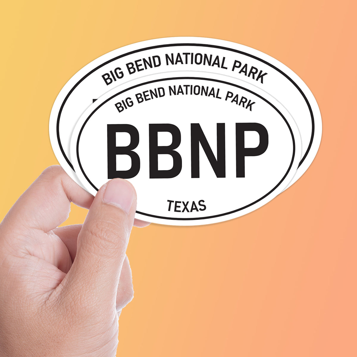 Big Bend National Park White Oval Decal - Texas Bumper Sticker for Car ...