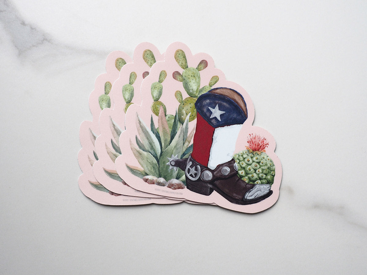Cactus & Cowboy Boots Texas Bumper Sticker – Sentinel Supply