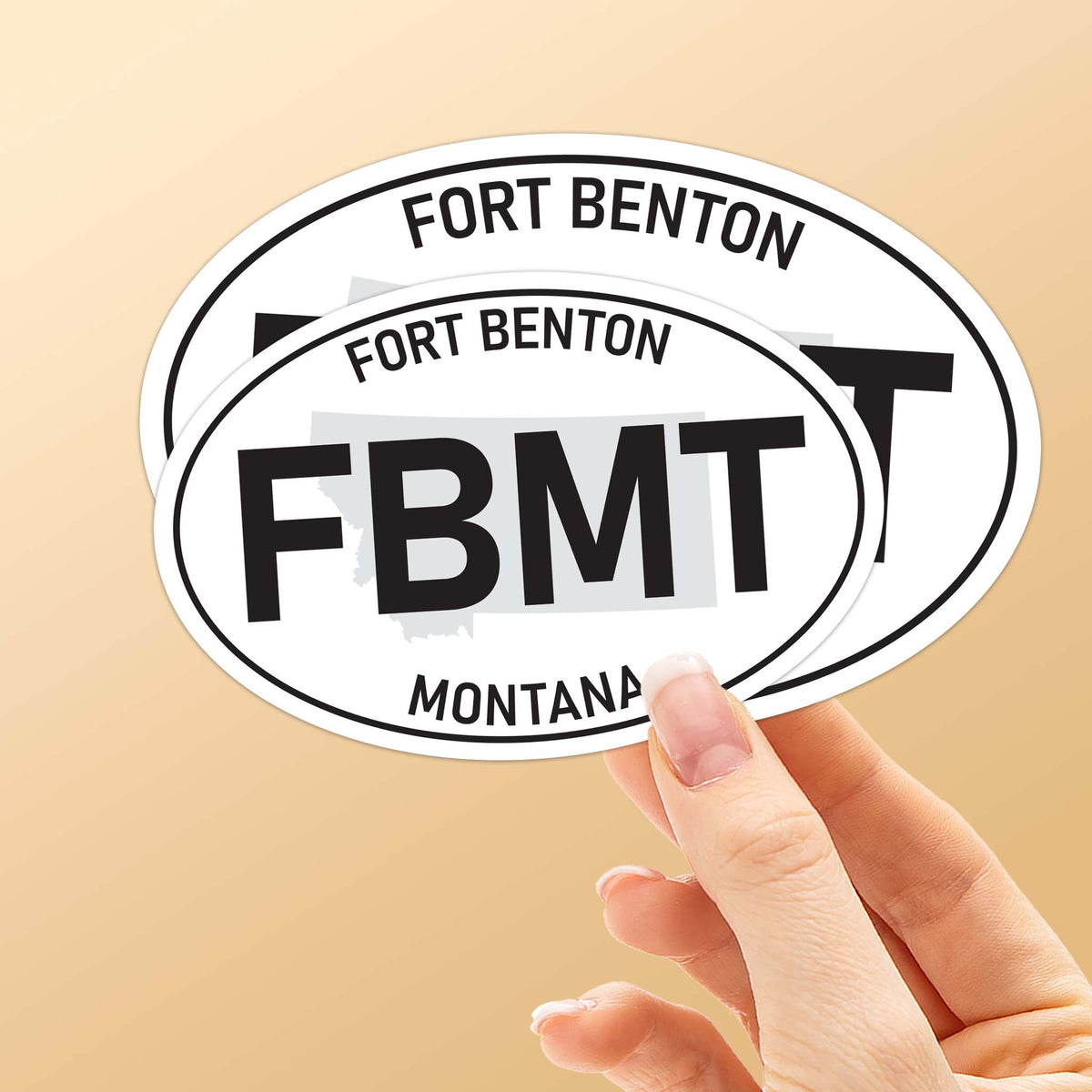 Fort Benton Montana White Oval Bumper Sticker – Sentinel Supply