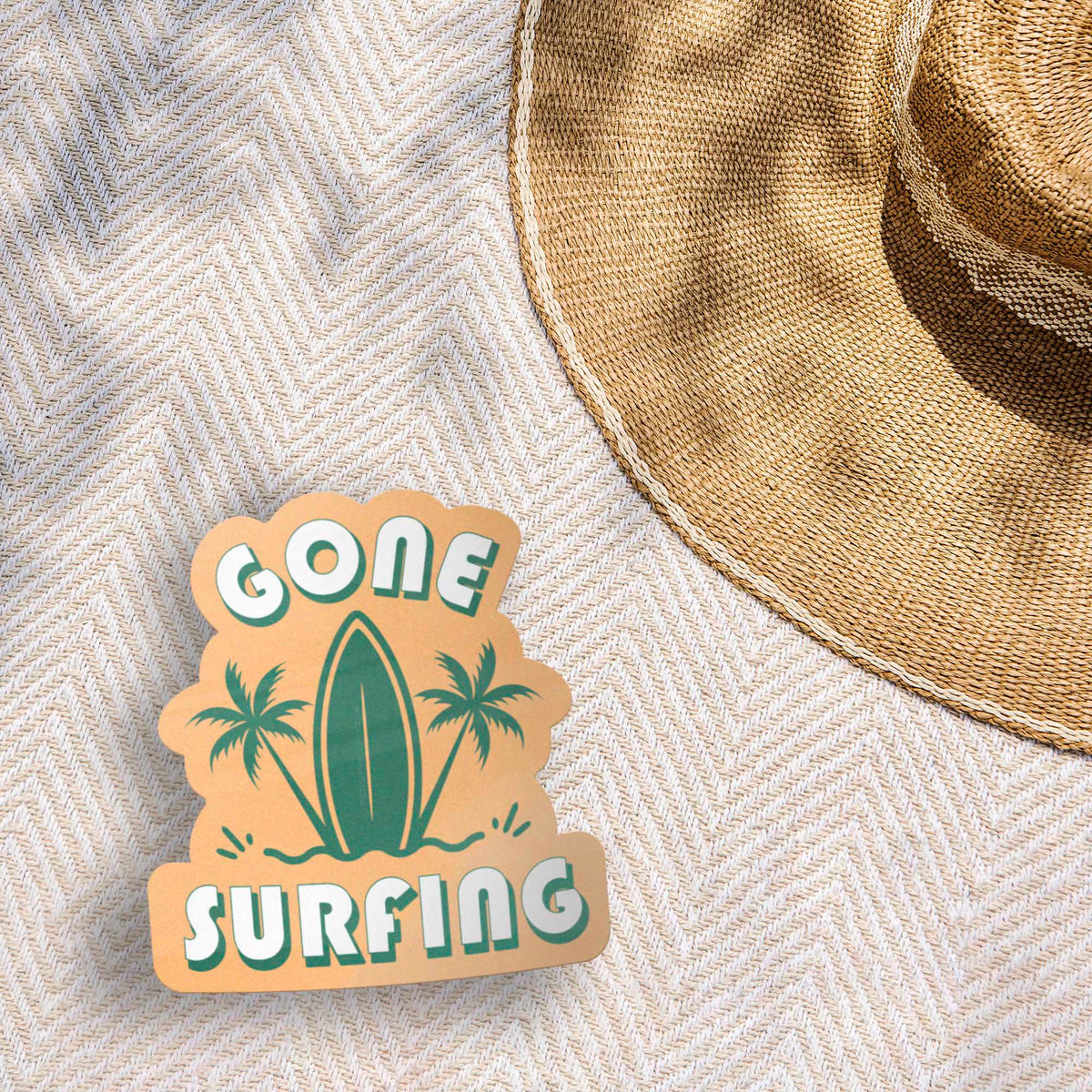 Gone Surfing Beach Sticker – Sentinel Supply