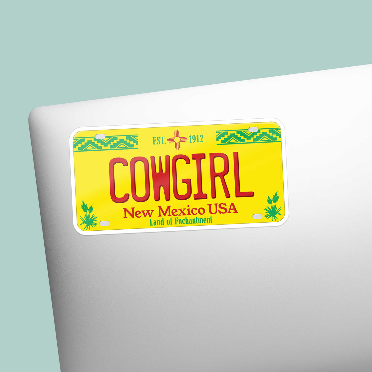 Cowgirl NM License Plate Sticker - Cute New Mexico Bumper Sticker ...