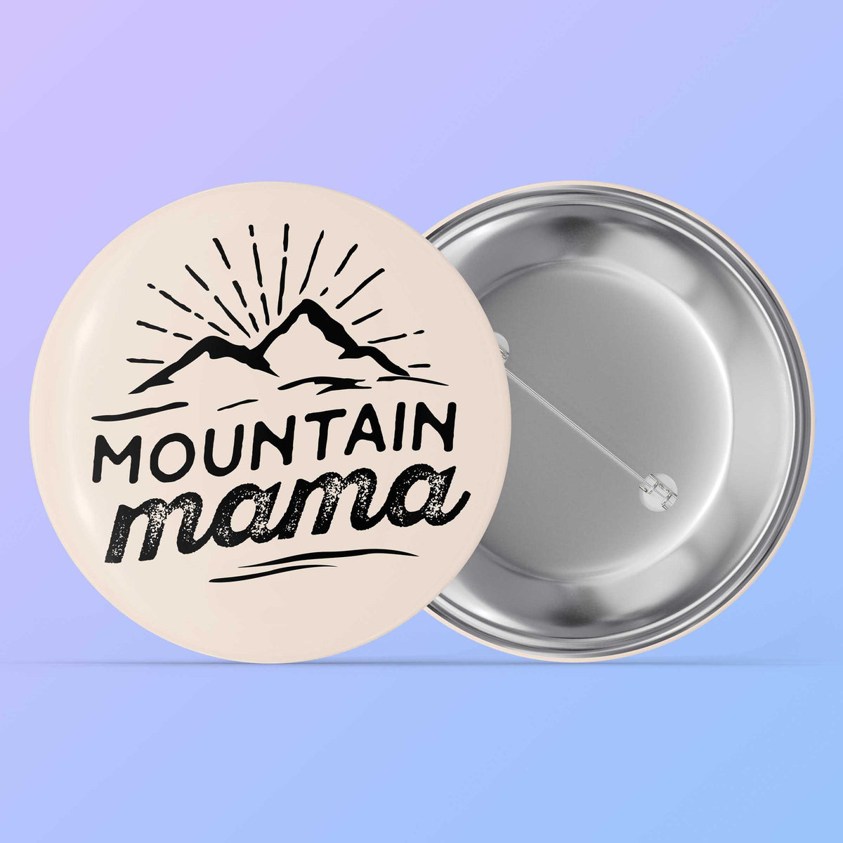 Mountain Mama Pins, 1.5" Pink - Cute Nature Pinback Buttons – Sentinel ...