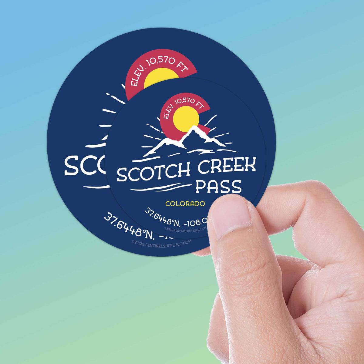 Scotch Creek Pass CO Stickers - Colorado Mountain Pass Decals ...