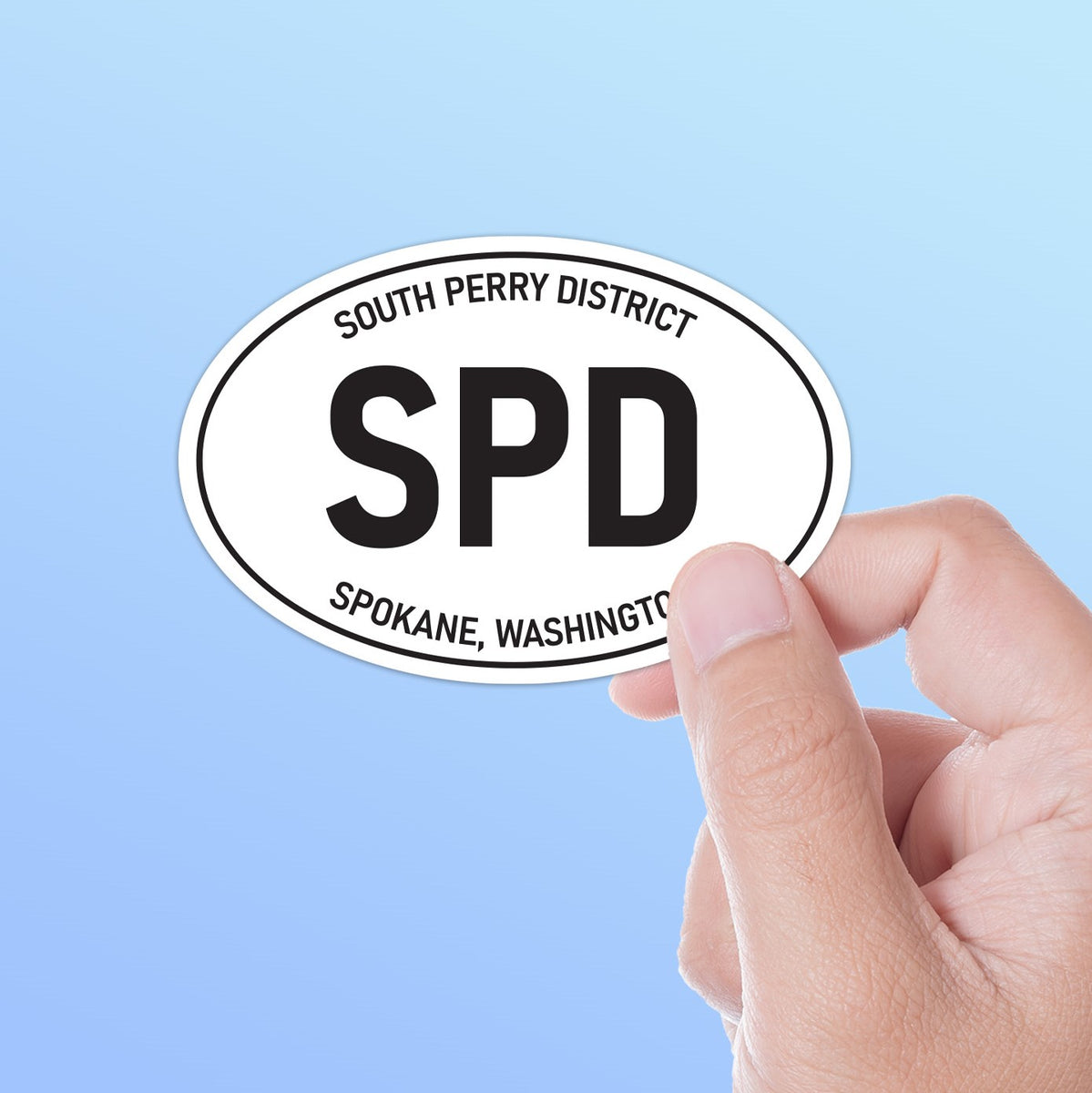South Perry District Spokane Bumper Stickers - South Hill Oval Decals ...