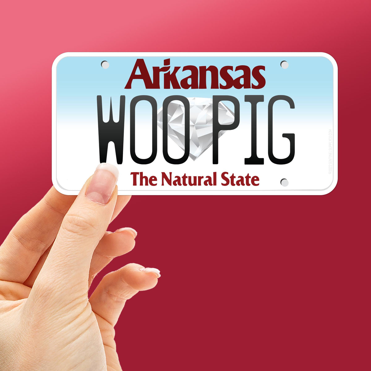 Woo Pig Sooie Razorbacks Bumper Sticker - Arkansas License Plate Decal ...