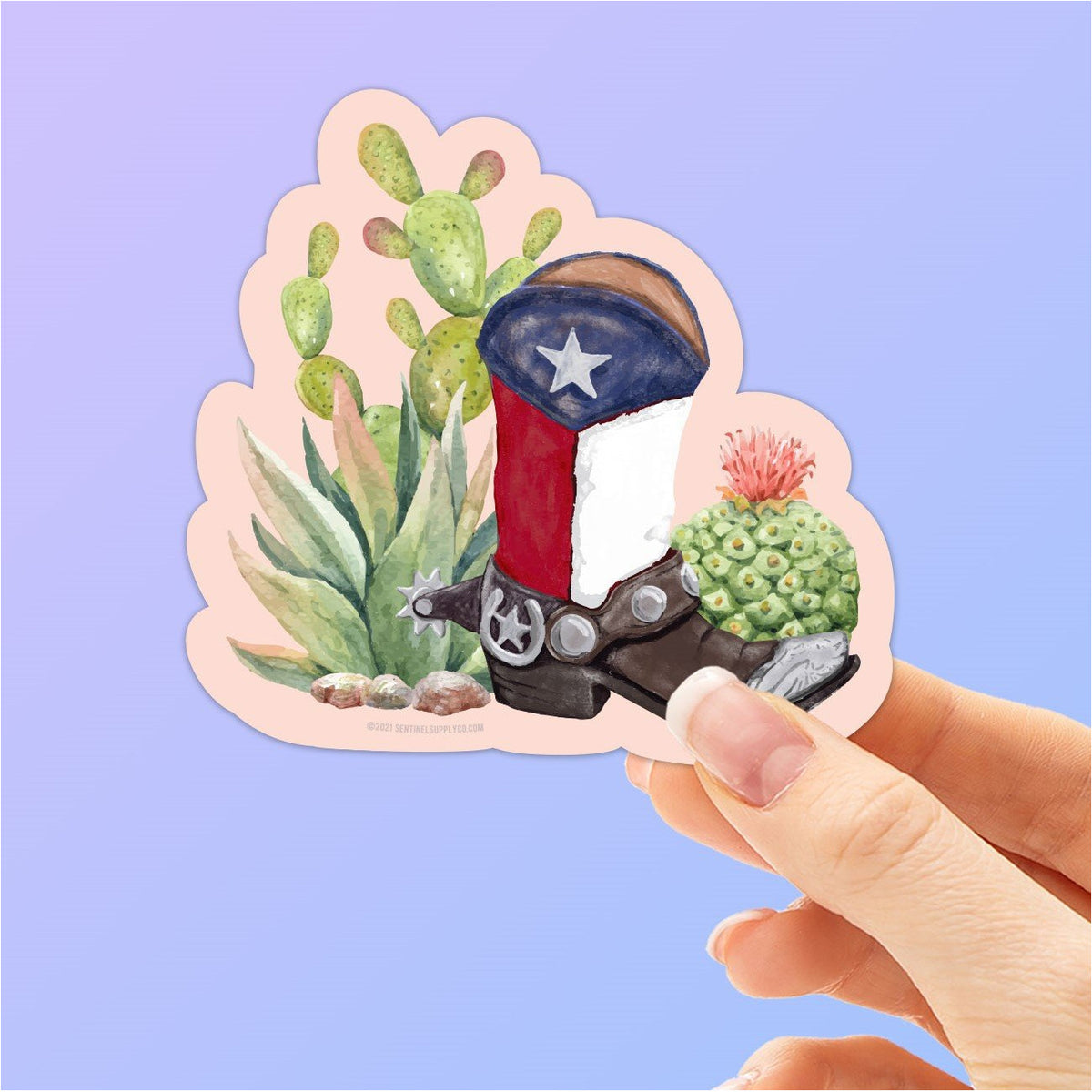 Cactus & Cowboy Boots Texas Bumper Sticker – Sentinel Supply