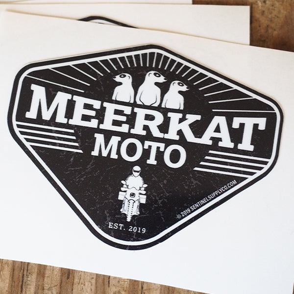 Meerkat Moto Vinyl Sticker - ADV Motorcycle Rider – Sentinel Supply